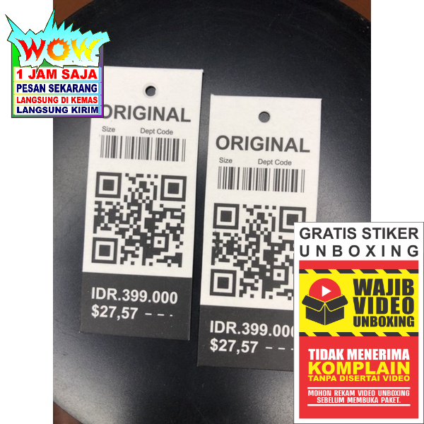 Jual BARCODE NEW LABEL TAG HANGTAG PREMIUM CO 1X DI KIRIM 600PCS ...