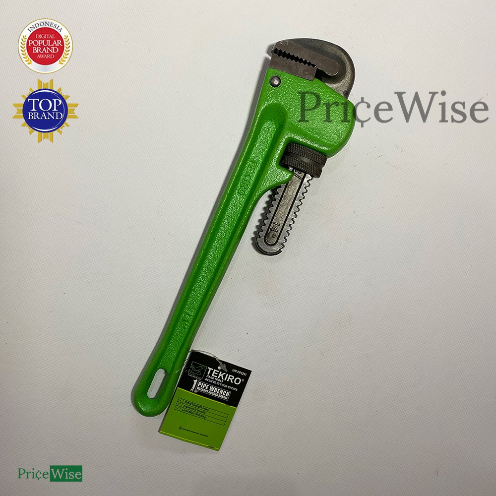 Jual Kunci Pipa 14 inch / Pipe Wrench Without Rubber Handle 14" Tekiro ...