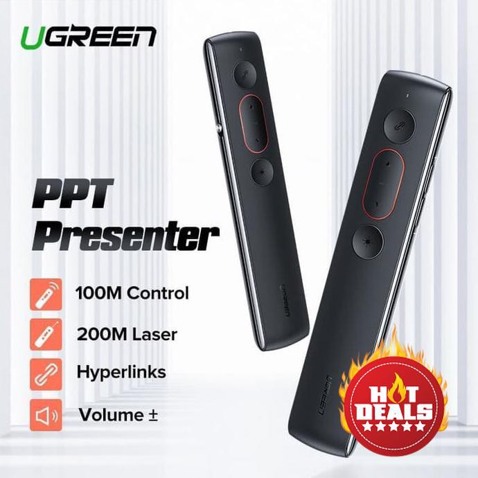 Jual Ugreen Wireless Laser Pointer Wireless Presenter 2.4Ghz Remote Ready Stock | Shopee Indonesia
