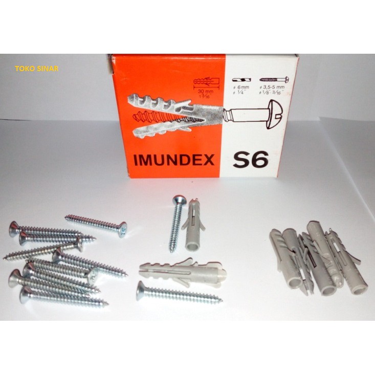 Jual FISCHER S6 IMUNDEX + TAPING SKRUP 6 X 1 1/4" | Shopee Indonesia