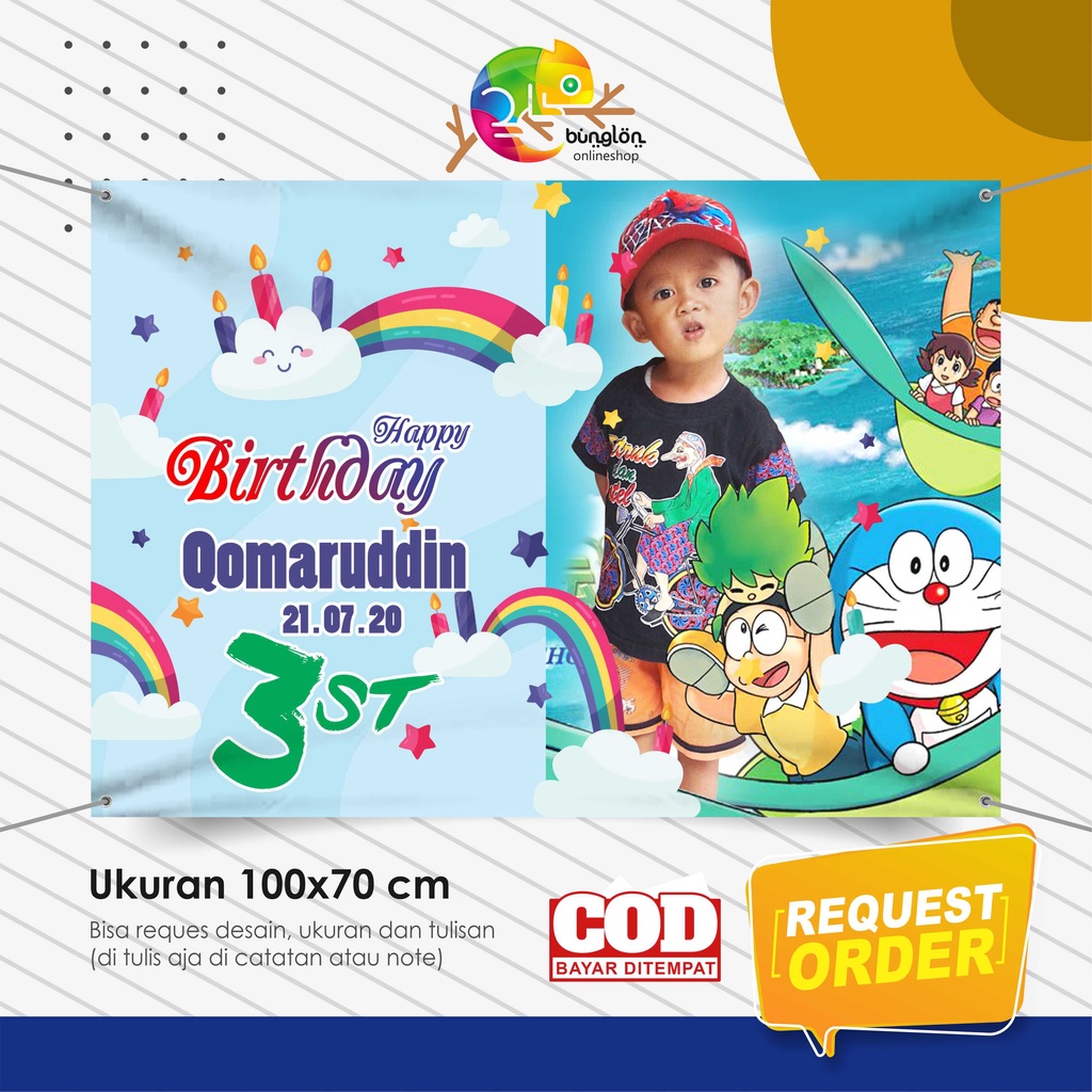 Jual Spanduk Banner Ulang Tahun Murah Tema Doraemon | Shopee Indonesia