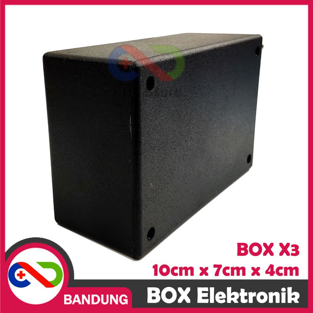 Jual BOX ELEKTRONIK X3 KOTAK RANGKAIAN ARDUINO 10x7x4 CASING BLACK BOX ...