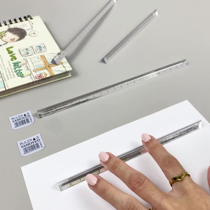 Jual Penggaris / Mistar Prisma Segitiga Plastik Transparan / Bening ...