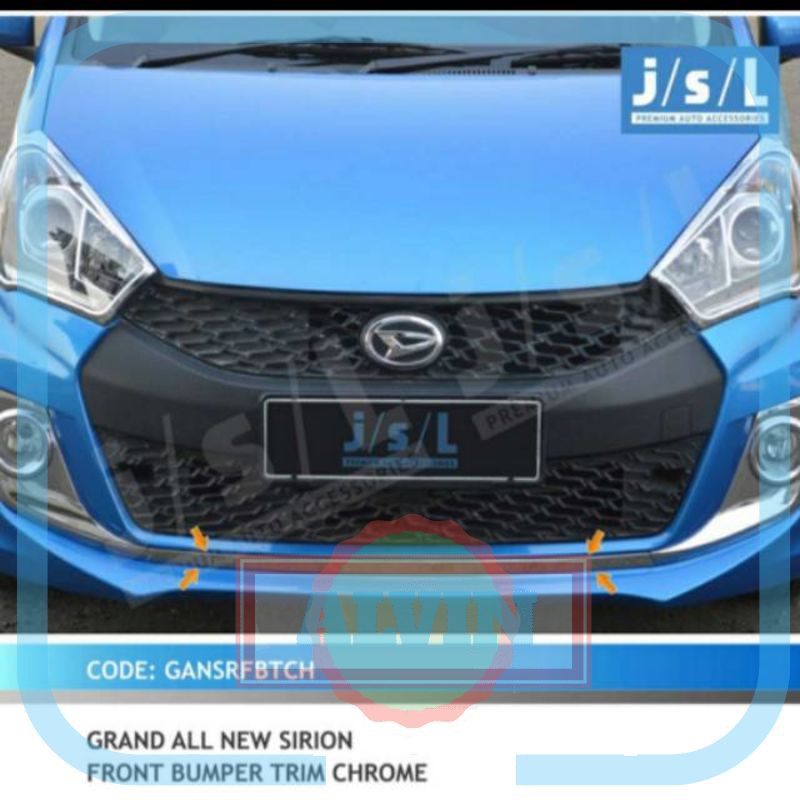 Jual List Bumper Depan Grand All New Sirion/ Front Bumper Trim Chrome ...
