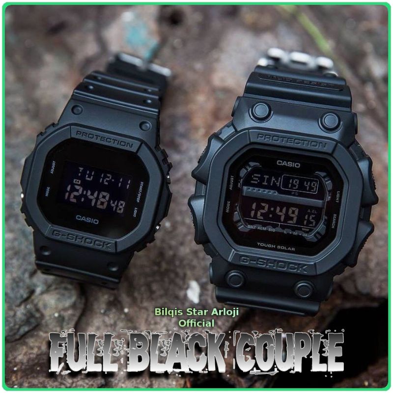 Jual Jam Tangan G-Shock Couple Digital Kotak Tali Karet Full Black ...