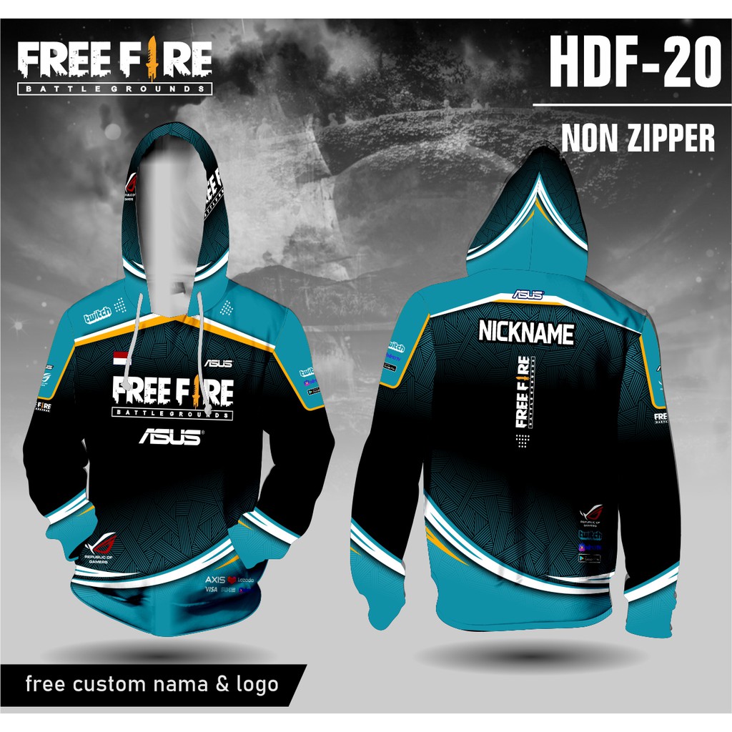 Jual Jersey hoodie free fire baju ff asus kaos game lengan panjang ...
