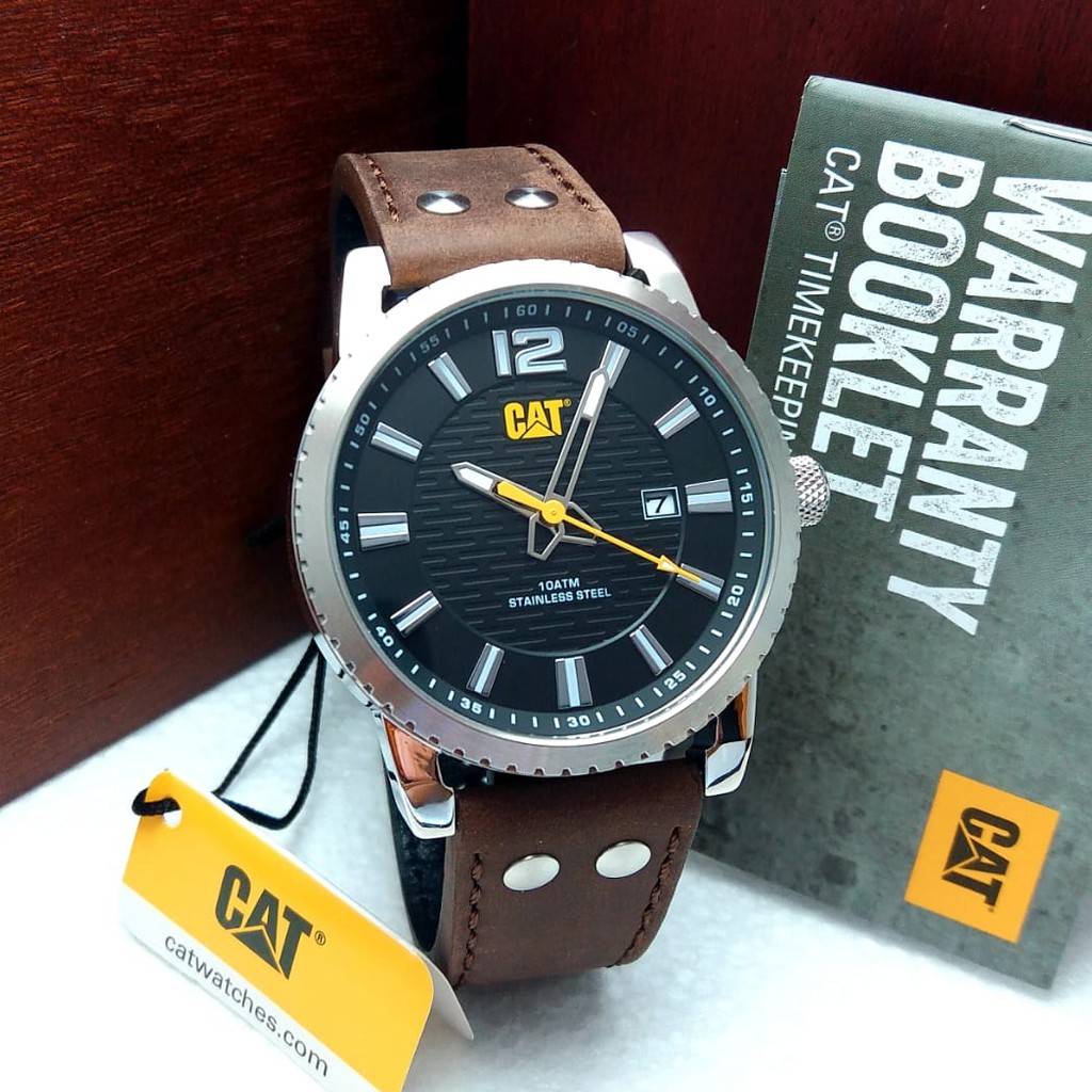 Jual JAM TANGAN PRIA CATERPILLAR CAT NP.141.35.132 SILVER BROWN ...