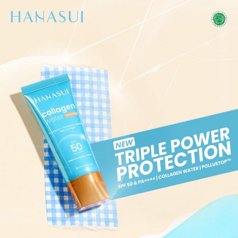 Jual HANASUI Collagen Water Sunscreen SPF50 PA++++ UV 30ml | Shopee Indonesia
