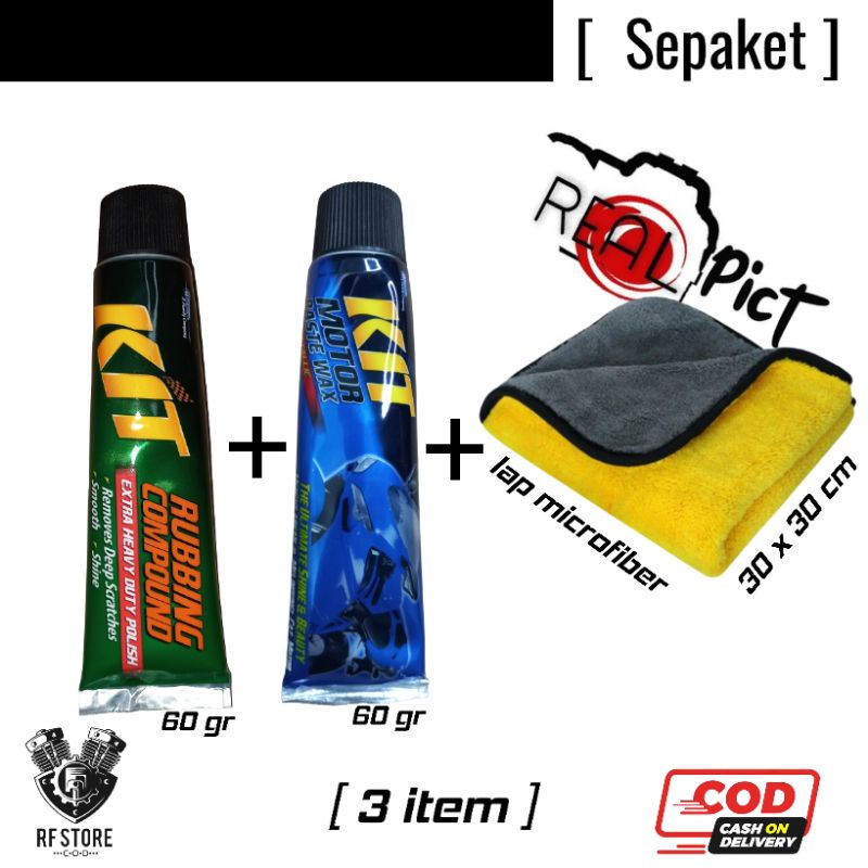 Jual 100% Original Produk Paket Kit Rubbing Compund 60 gr Kit motor ...