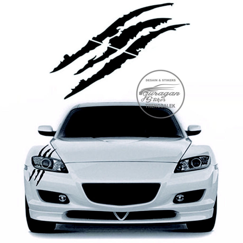 Jual Stiker Cutting Cakar Claw Monster Untuk Kaca Lampu Depan Mobil ...