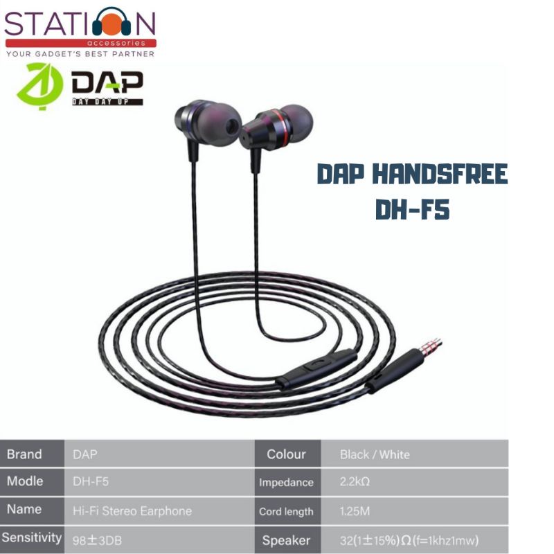 Jual Headset HIFI DAP DH-F5 Headset Stereo With Mic Jack 3.5mm kabel ...