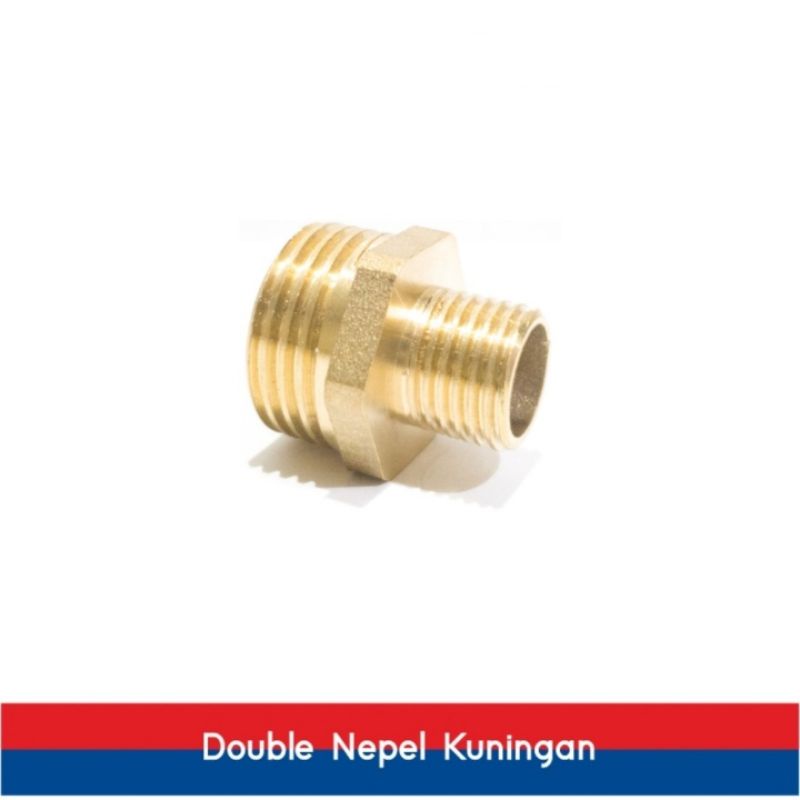 Jual double nepel kuningan uk 1/2 x 3/4 inch / Nepel kuningan asli sambungan pipa | Shopee Indonesia