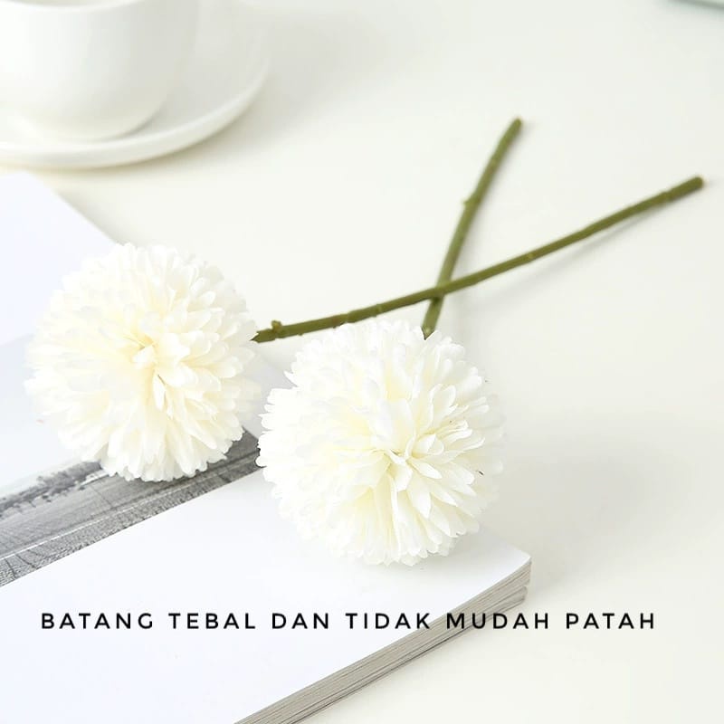 Jual [NEW] Bunga Pom Pom Bunga Artificial Pompom Bunga Dandelion Bulat ...
