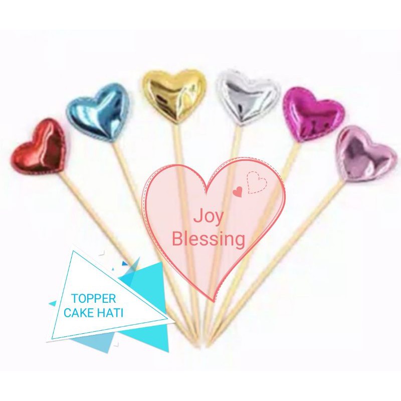 Jual TOPPER CAKE foam HAPPY BIRTHDAY BENTUK HATI PER PCS | Shopee Indonesia