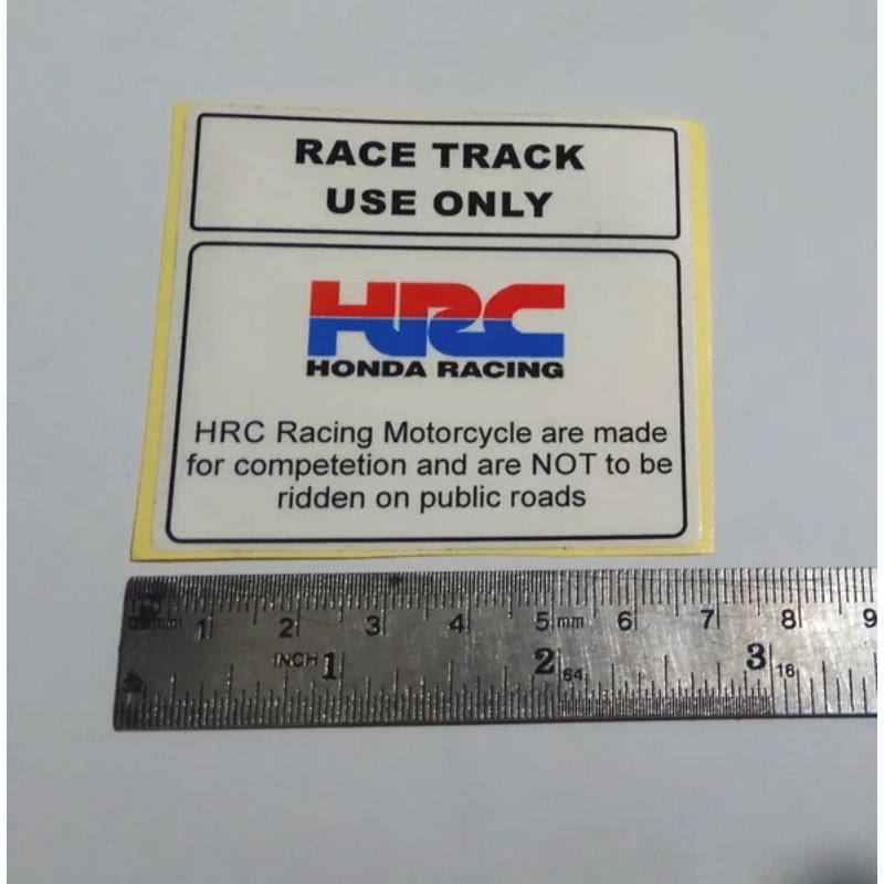 Jual stiker HRC race use only English tangki honda NSR SP/ CBR RR / RCV ...