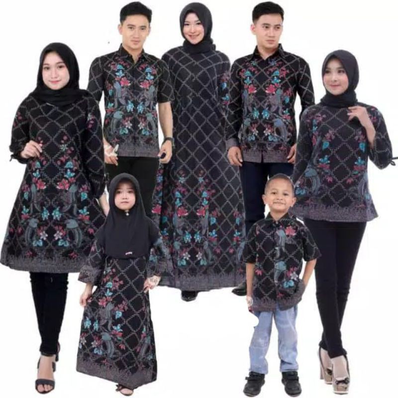 Jual BATIK KELUARGA - BATIK COUPLE KELUARGA MUSLIM FAMILY AYAH IBU ANAK ...