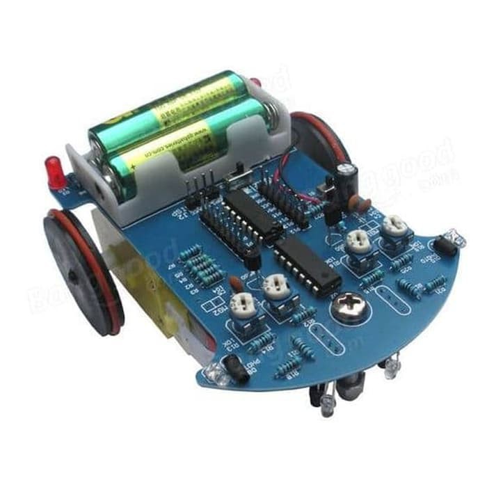 Jual D2-3 DIY KIT Robot Tracking Line Follower Smart Car STC15W201S MCU ...