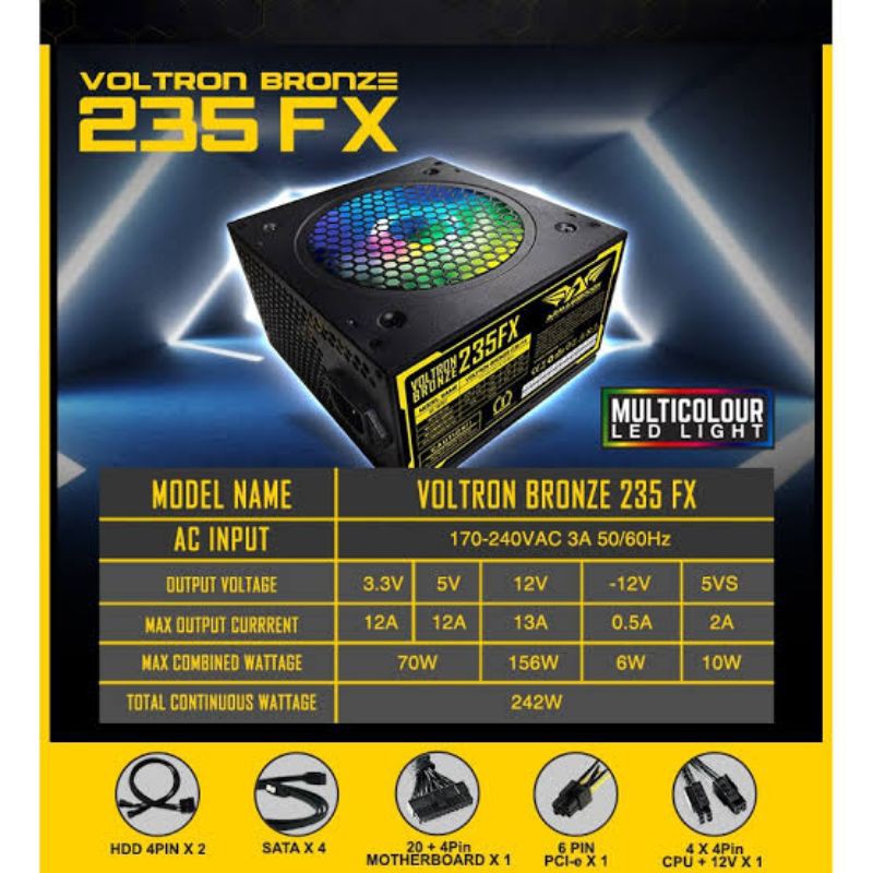 Jual PSU ARMAGGEDDON VOLTRON BRONZE 235FX | Shopee Indonesia