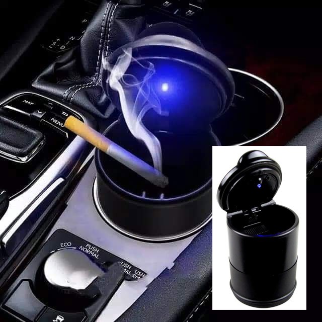 Jual Noctilucent ABS Car Ashtray with LED Light Asbak Mobil Lampu LED ...