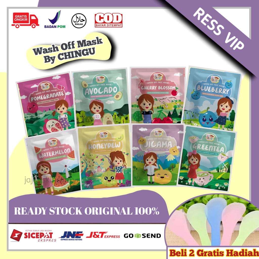 Jual (BPOM) MASKER CHINGU BY KIYOWO WASH OFF MASK/ MASKER KIYOWO ORGANIK 20 GRAM | Shopee Indonesia