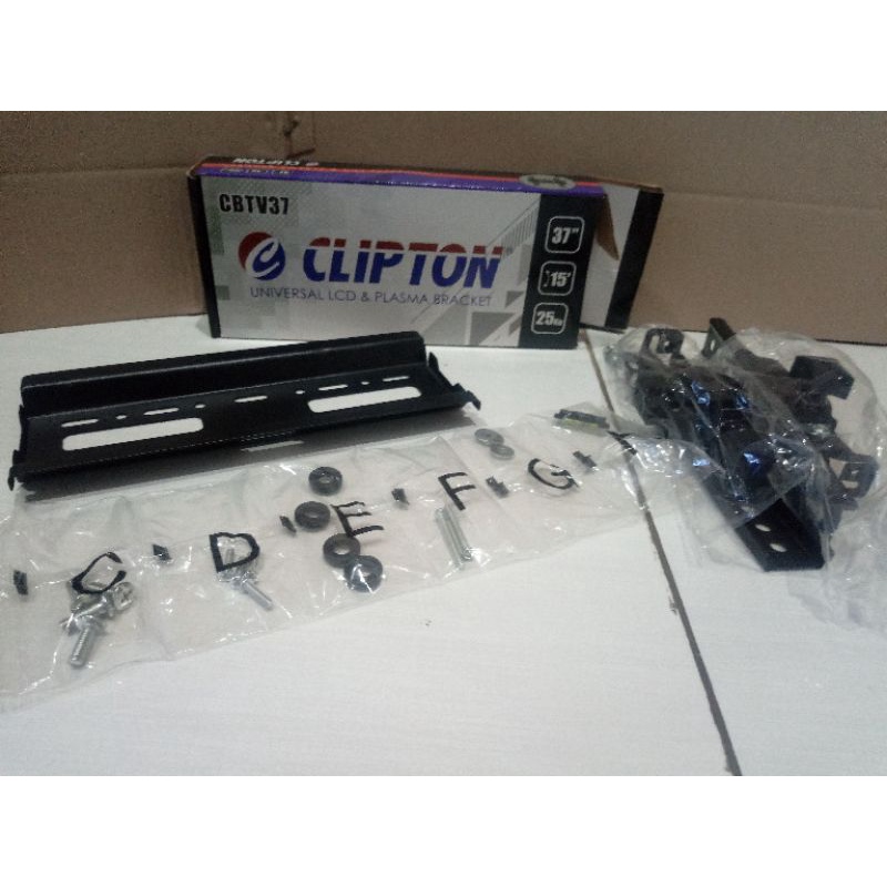 Jual Bracket tv 12-37inch" clipton Dudukan tv led Waterpas 12 15 17 19 ...