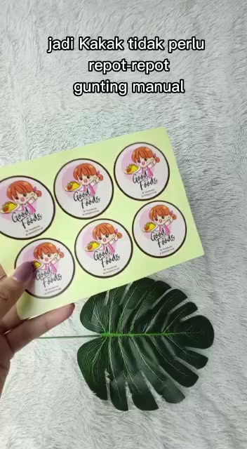 Jual Stiker Label Makanan Bentuk Kotak Sticker Custom Kemasan Toples ...