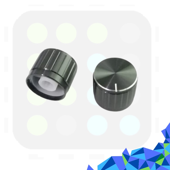 Jual Knob Potensio Meter Alumunium Tutup Potensiometer 15x17mm Hole 6mm - Hitam | Shopee Indonesia
