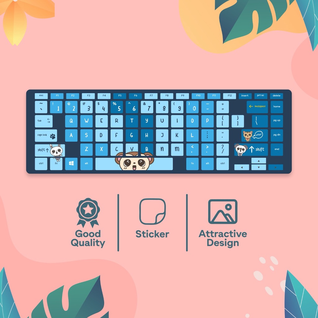 Jual Ghif Stiker Sticker English Keyboard Full Premium vinyl PC ...