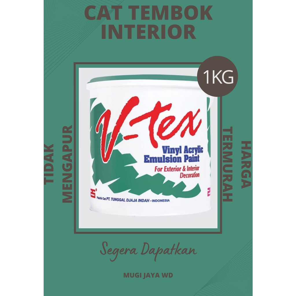 Jual CAT TEMBOK INTERIOR VTEX 1KG | Shopee Indonesia