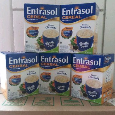 Jual ENTRASOL CEREAL OAT SARAPAN SEHAT SERAT VANILA COKLAT 150 g ...