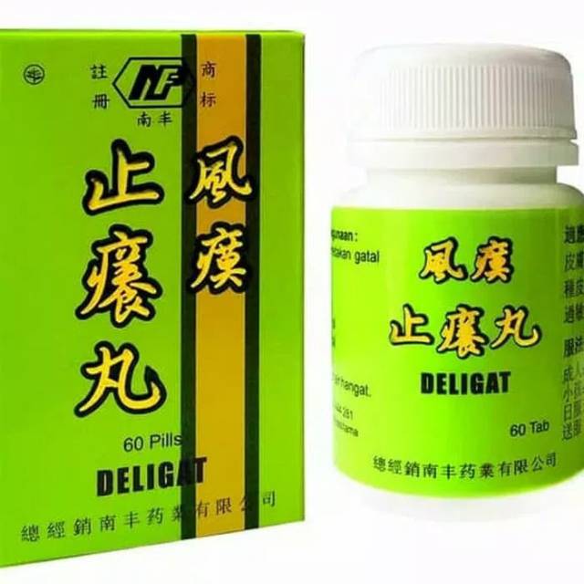 Jual Deligat isi 60 pill - obat gatal kulit,alergi,darah kotor | Shopee ...