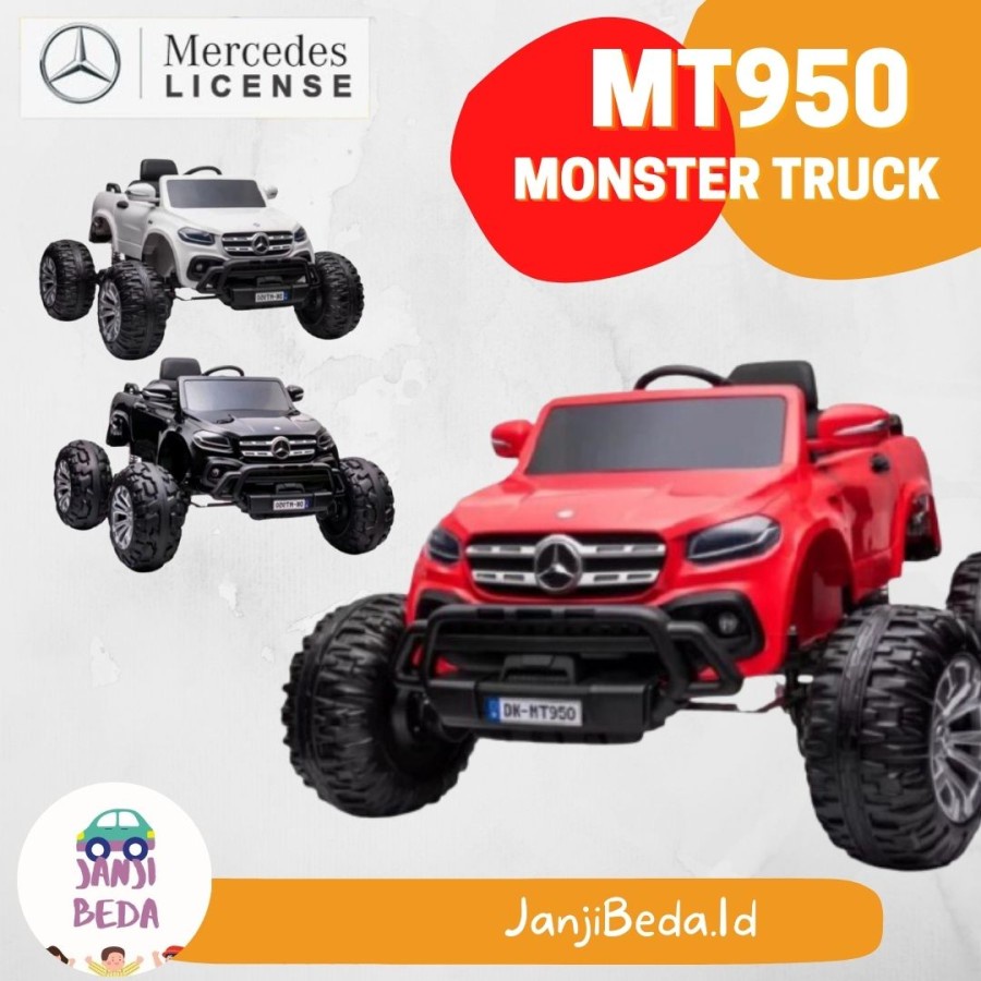 Jual Mainan Anak Mobil Aki Mercedes Monster Truck MT950 Maenan Mobilan ...