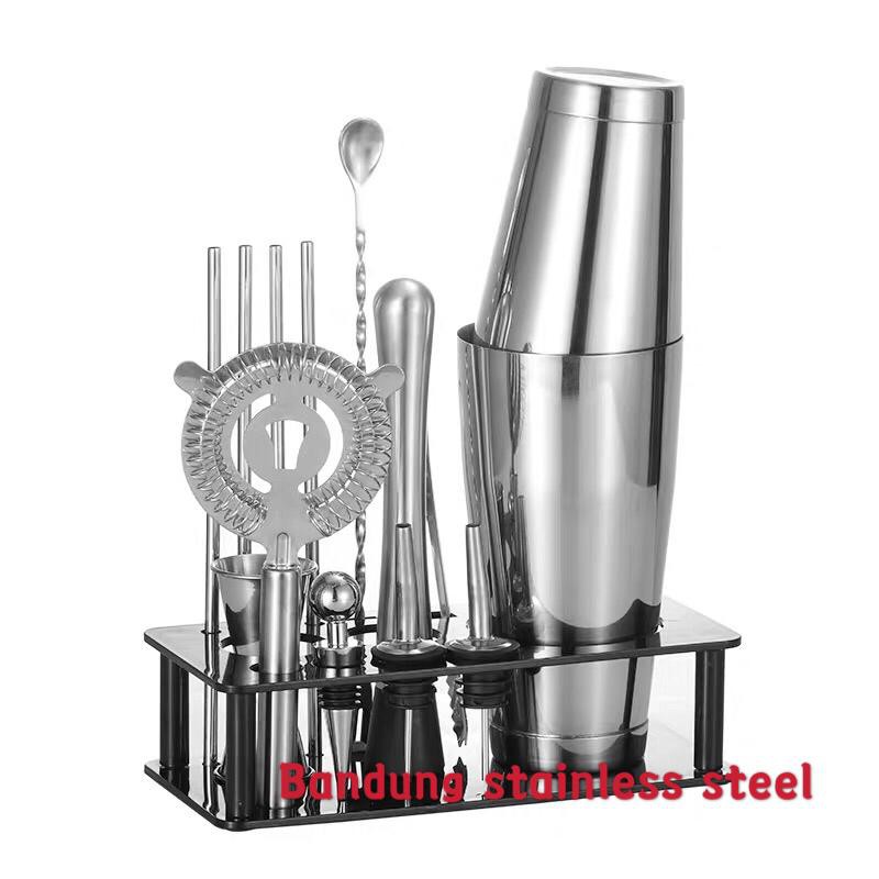 Jual Bartender set 15in1 bar tender mixer cocktail shaker stainless rak ...