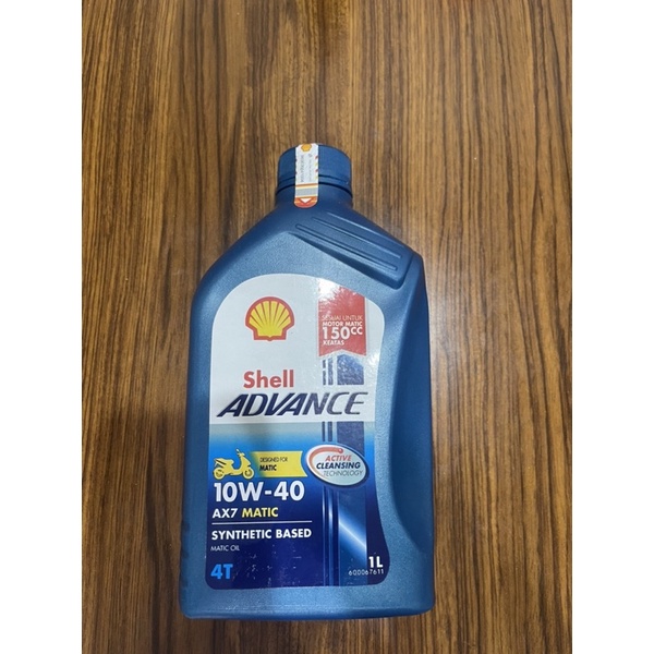 Jual Oli Mesin Shell Advance AX7 Scooter / Matic 10W/40 isi1 Liter ...