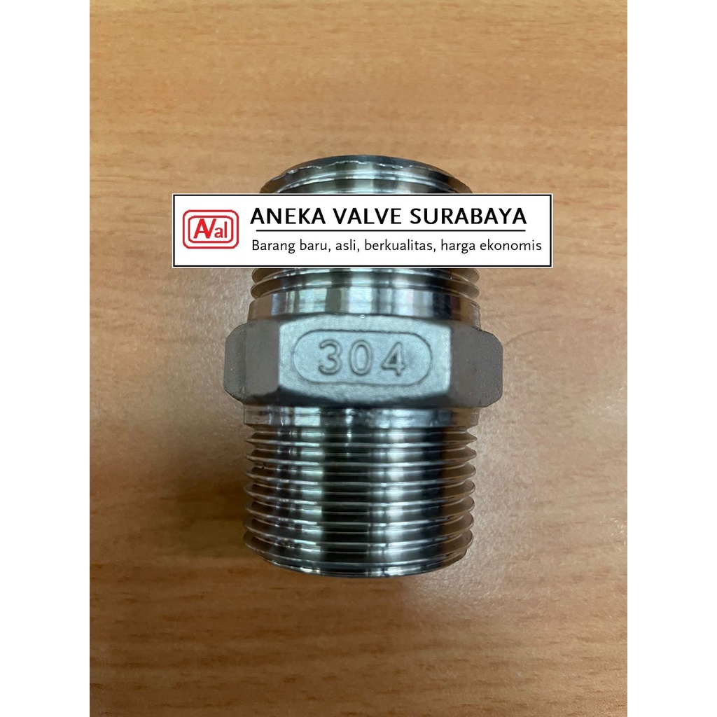 Jual DN20 SS 304 DOUBLE NIPPLE HEX DOBEL NEPEL DRAT LUAR 3/4" | Shopee Indonesia