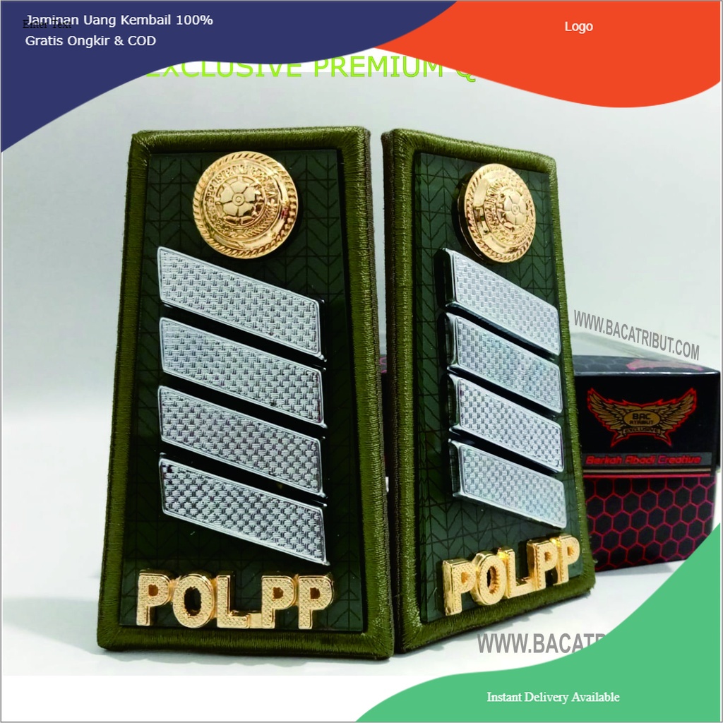 Jual ENK Tanda Pangkat PolPP Golongan 2d (Pengatur Tingkat I) Premium ...