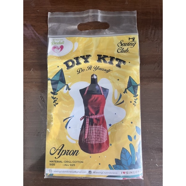 Jual DIY KIT Apron Celemek Singer lengkap dengan pola | Shopee Indonesia