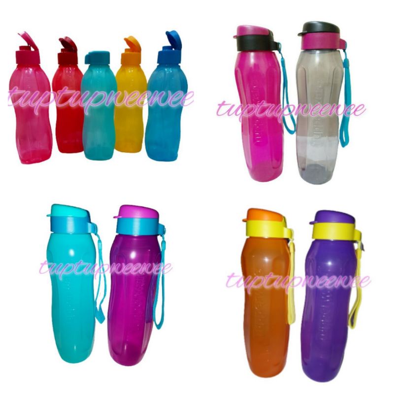 Jual tupperware eco botol bottle 1l liter tutup flip atau ulir New-Ori ...