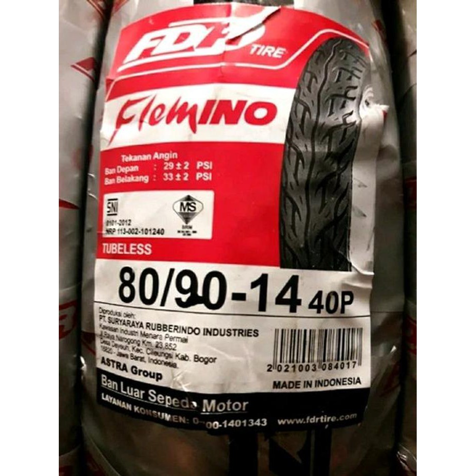 Jual BAN FDR FLEMINO 80 90 14 BAN TUBELESS MATIC | Shopee Indonesia