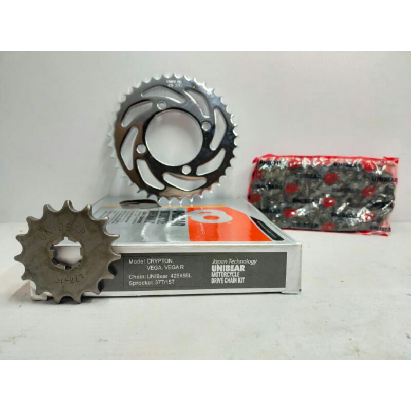 Jual Gir set rante paket CRYPTON VEGA VEGA R 15T - 37T | Shopee Indonesia