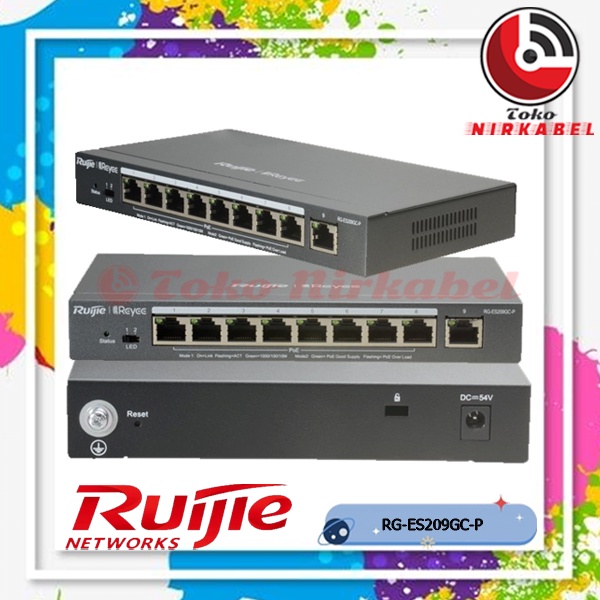 Jual Ruijie RG-ES209GC-P 9 Port Gigabit Cloud Managed POE+ Switch ...