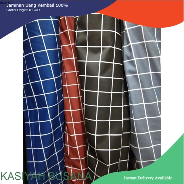 Jual BAHAN KAIN METERAN SPREI DISPERSE MIKROTEX MOTIF KOTAK KOTAK (PER 0.5M) | Shopee Indonesia