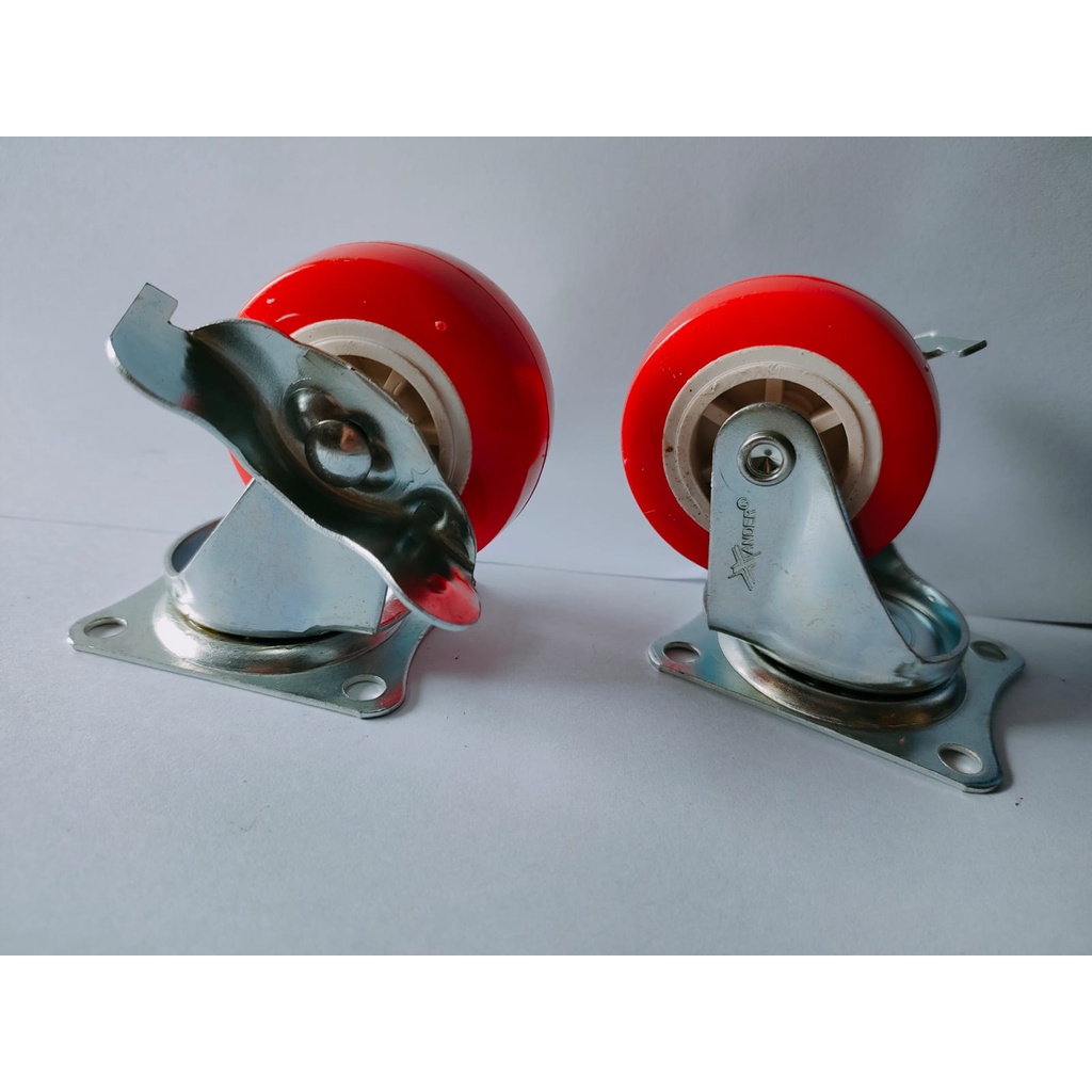 Jual Roda Trolley PU Poliurethane 1,5" ( 40mm ) Hidup Rem XANDER 1PCS ...