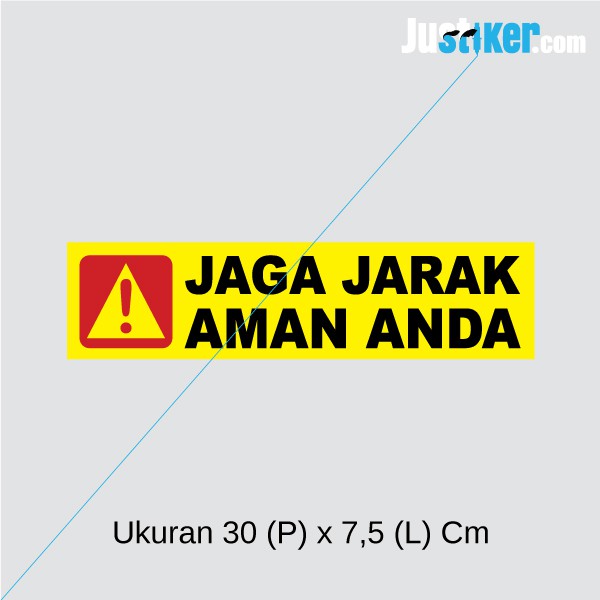 Jual Sticker Mobil Jaga Jarak Aman Anda 30x7,5cm | Shopee Indonesia