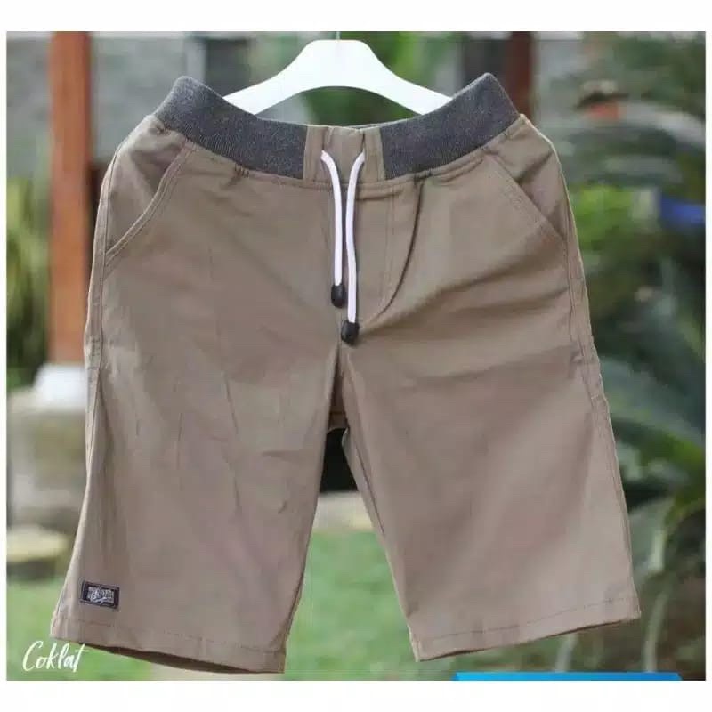 Jual Celana Pendek Pria Cowok Dewasa Chino Rip Pinggang Karet Kolor Celana Pria Pendek Chinos ...