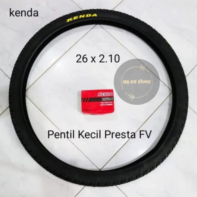 Jual PAKET BAN 26 X 2.10 KENDA DENGAN BAN DALAM PENTIL KECIL PRESTA FV UNTUK SEPEDA MTB 26 INCH ...