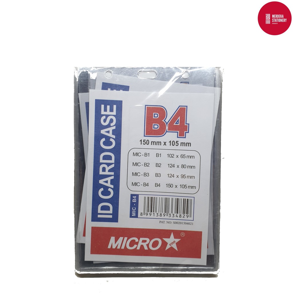 Jual (ISI 20)Mika ID Card Case/Name Tag Microstar/Micro Star B4 150mmx105mm | Shopee Indonesia