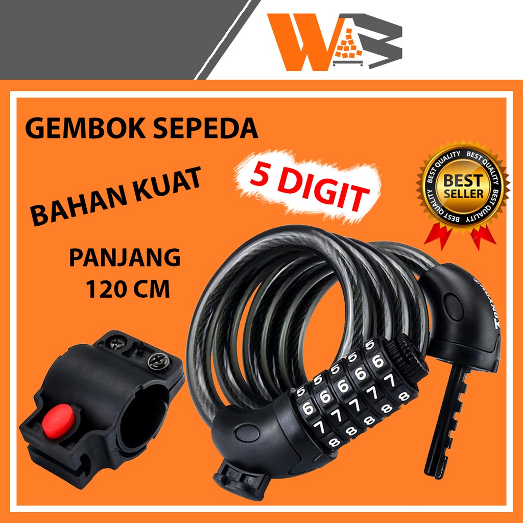 Jual COD Gembok Sepeda dan Motor Kunci Ganda Motor Anti Maling ...