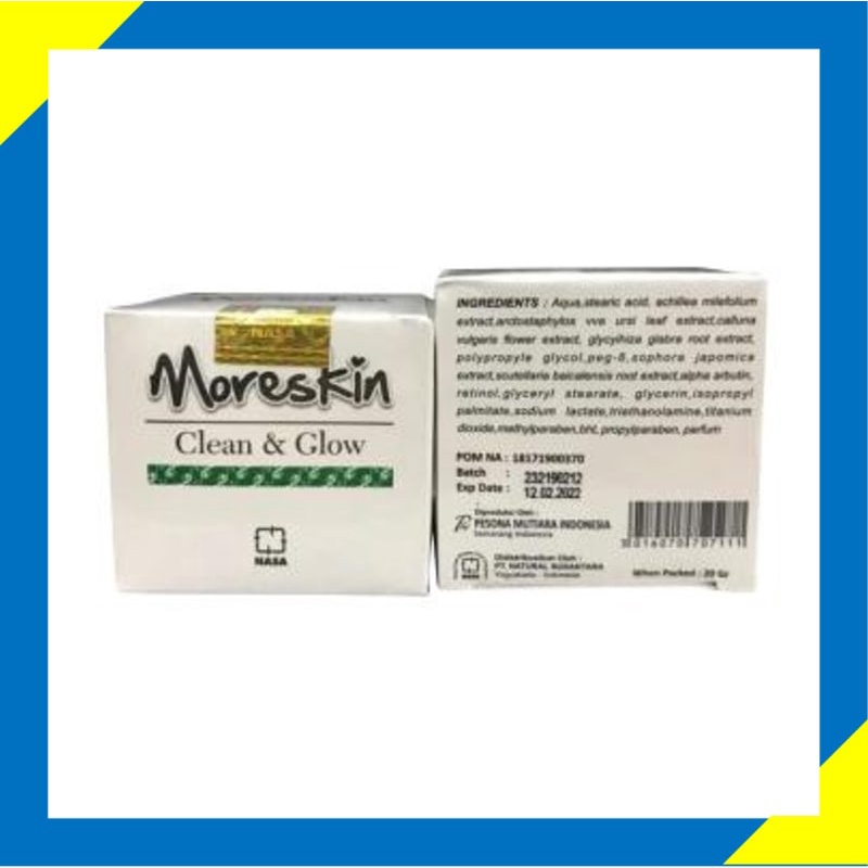 Jual Moreskin Clean Glow NASA Mencerahkan Wajah Asli Original Nasa ...
