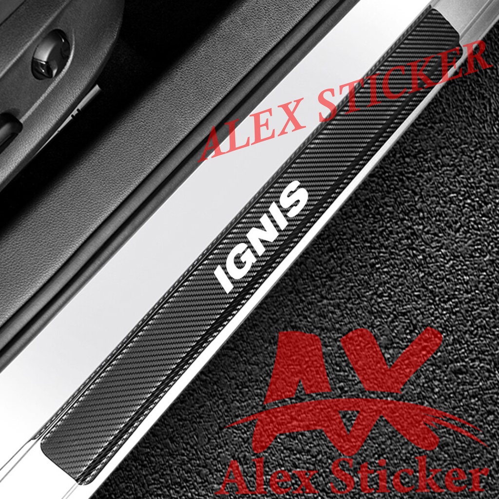 Jual stiker karbon sticker pijakan mobil karbon 3d ignis | Shopee Indonesia